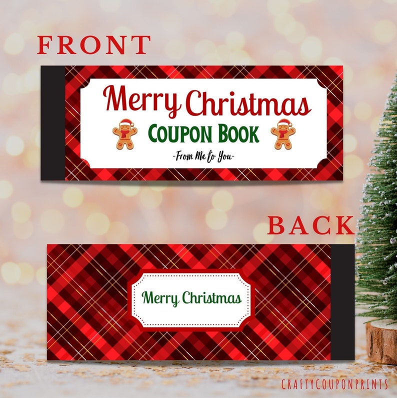 Christmas Gingerbread Man Coupon Book, Printable Love Coupons, BEST ...