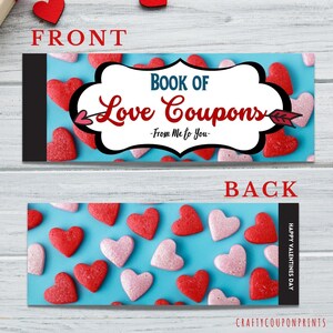Valentines Day Candy Hearts, Coupon Book, Printable Love Coupons, BEST ...