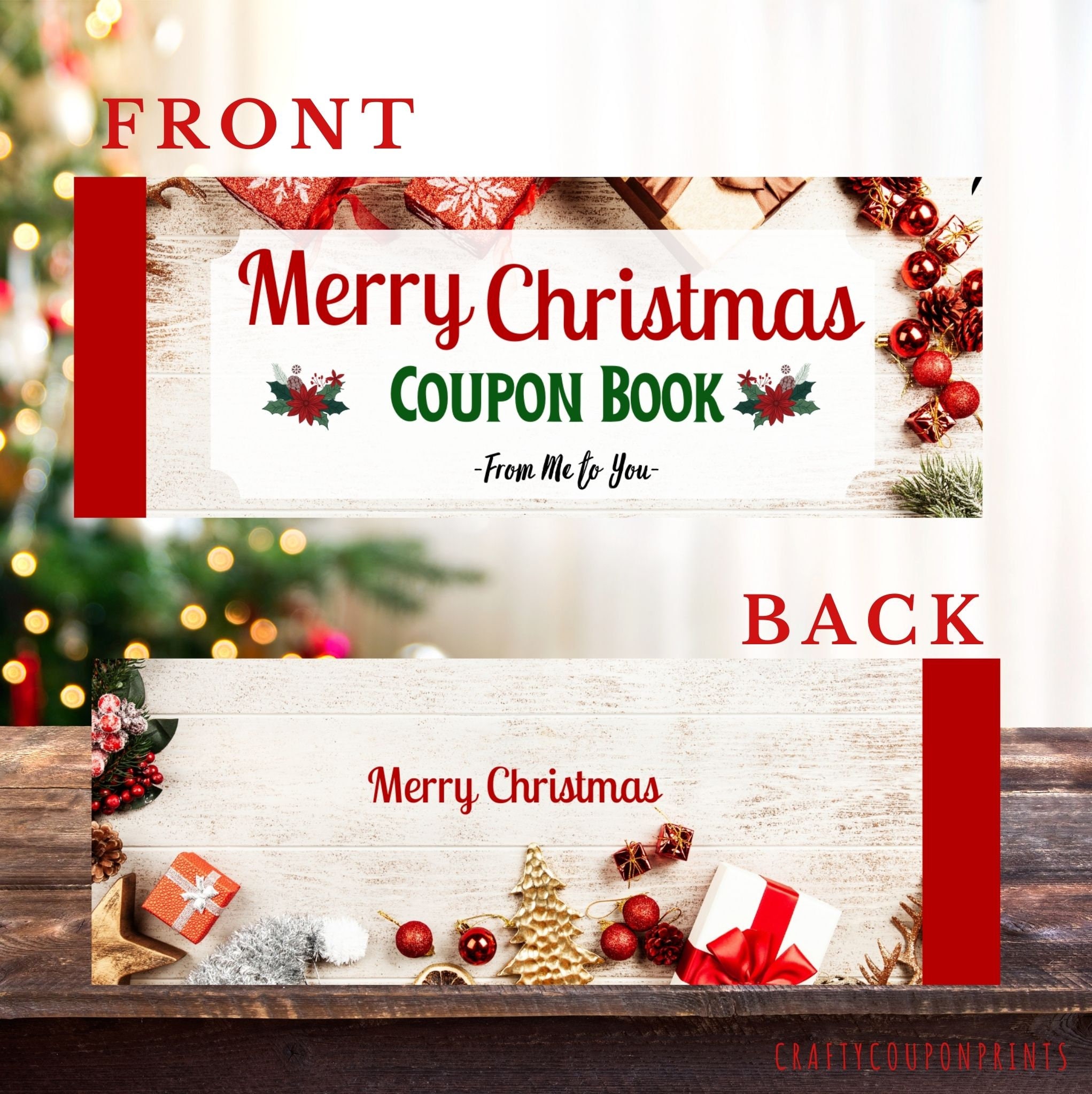 Christmas Coupon Book, Printable Love Coupons, Couples Coupons, Gift ...