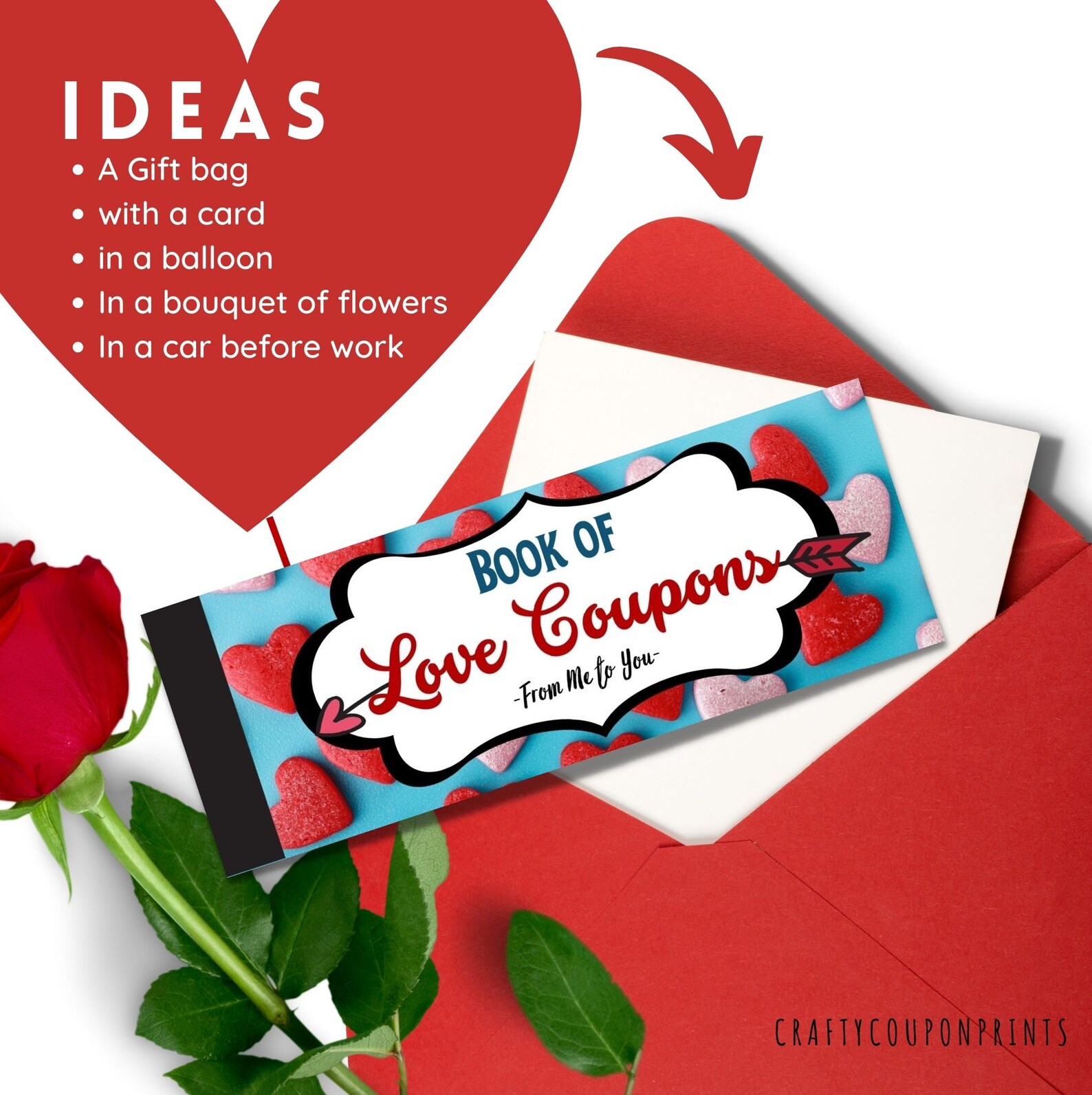 Valentines Day Candy Hearts, Coupon Book, Printable Love Coupons, BEST ...