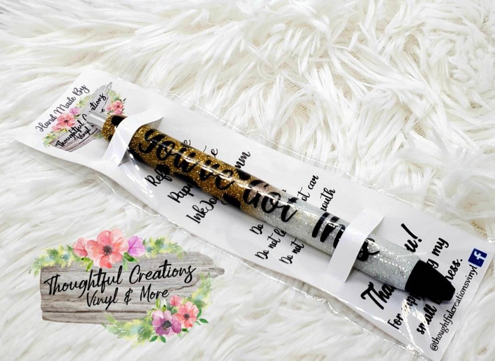 Custom Pen Packages. Epoxy pen cards. Glitter pen cards. | Etsy