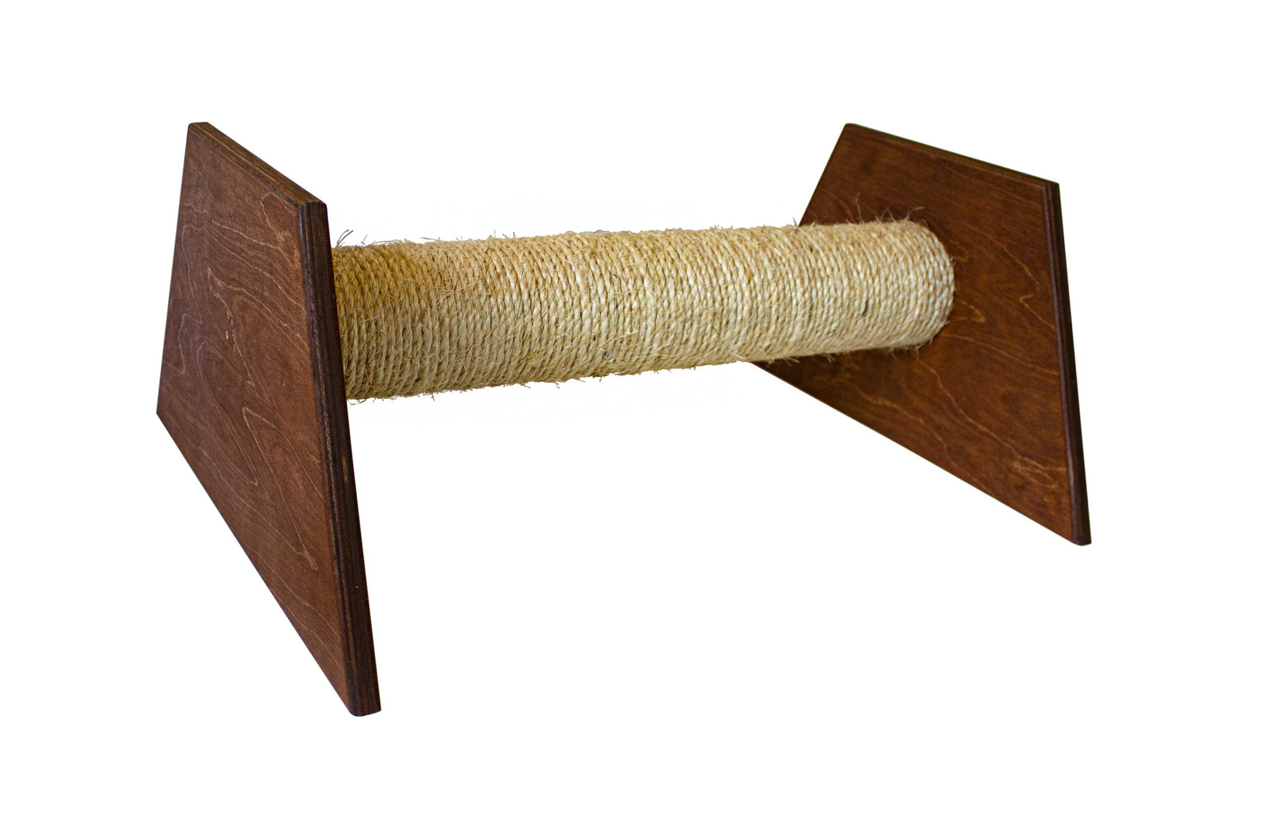 Cat Scratching Horizontal Post Sisal Rope Stained Wood Homemade in USA ...