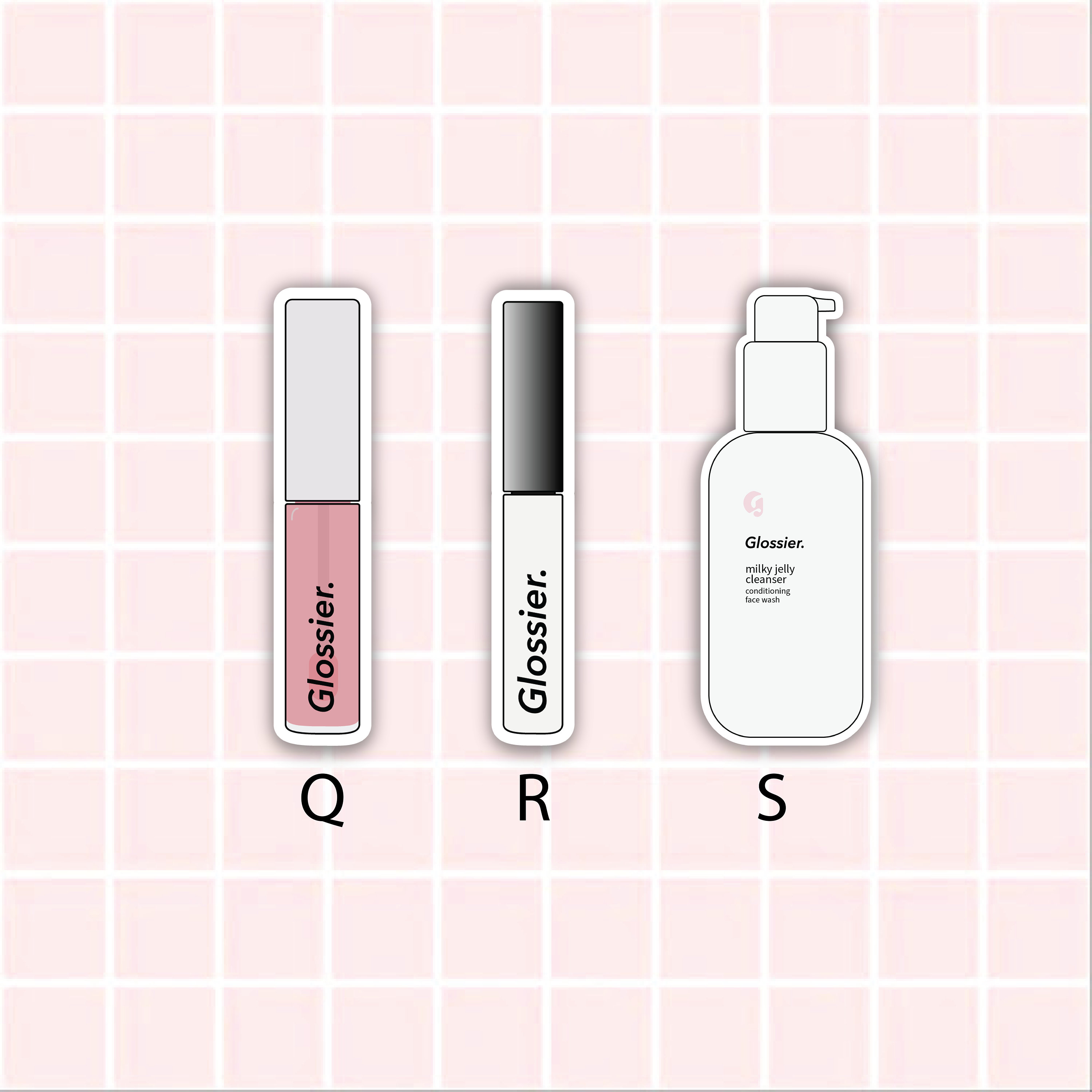 Glossier Stickers Cute Aesthetic Waterproof Skincare Makeup | Etsy