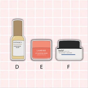 Miscellaneous Skincare and Makeup Stickers | Cute Aesthetic Waterproof ...