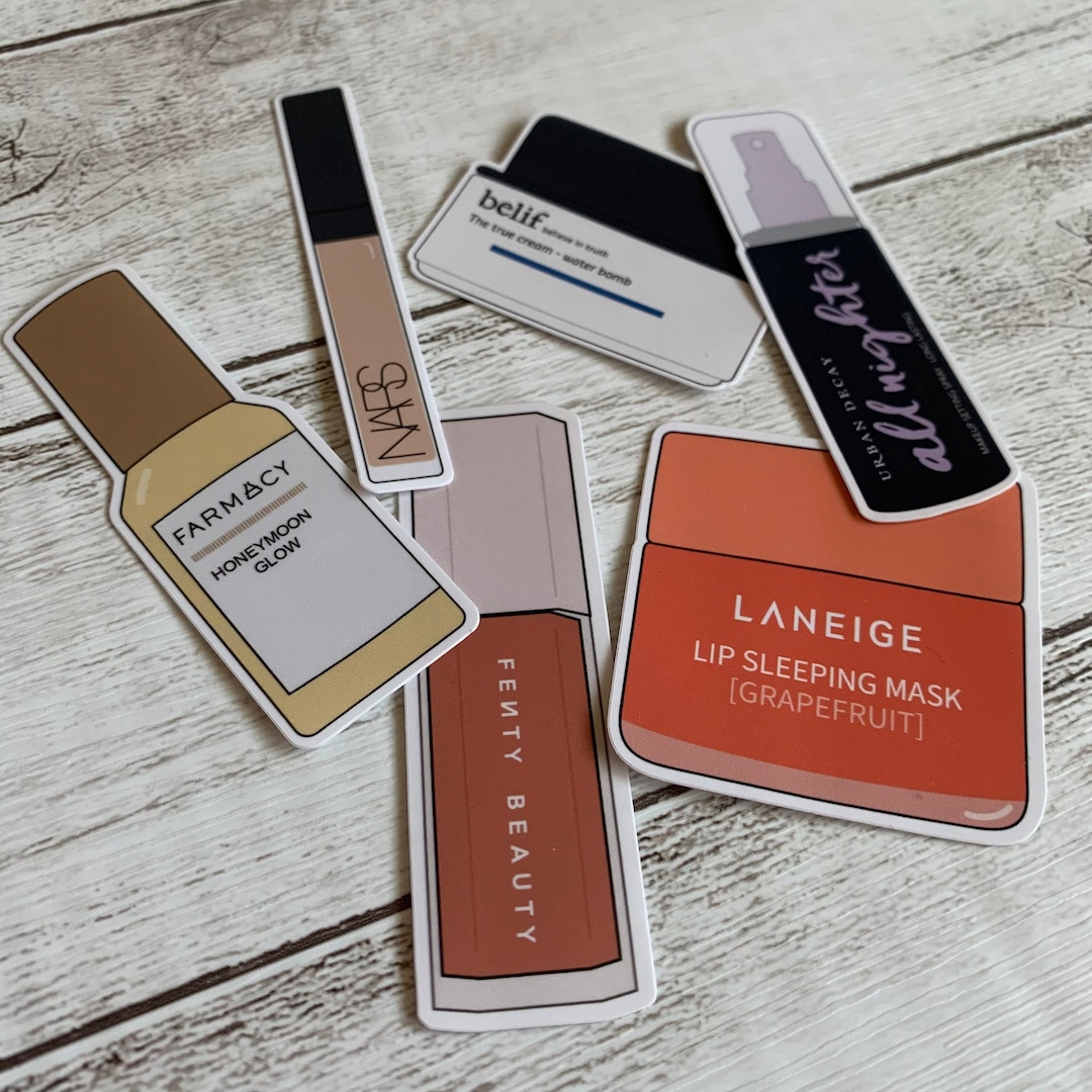 Miscellaneous Skincare and Makeup Stickers | Cute Aesthetic Waterproof ...