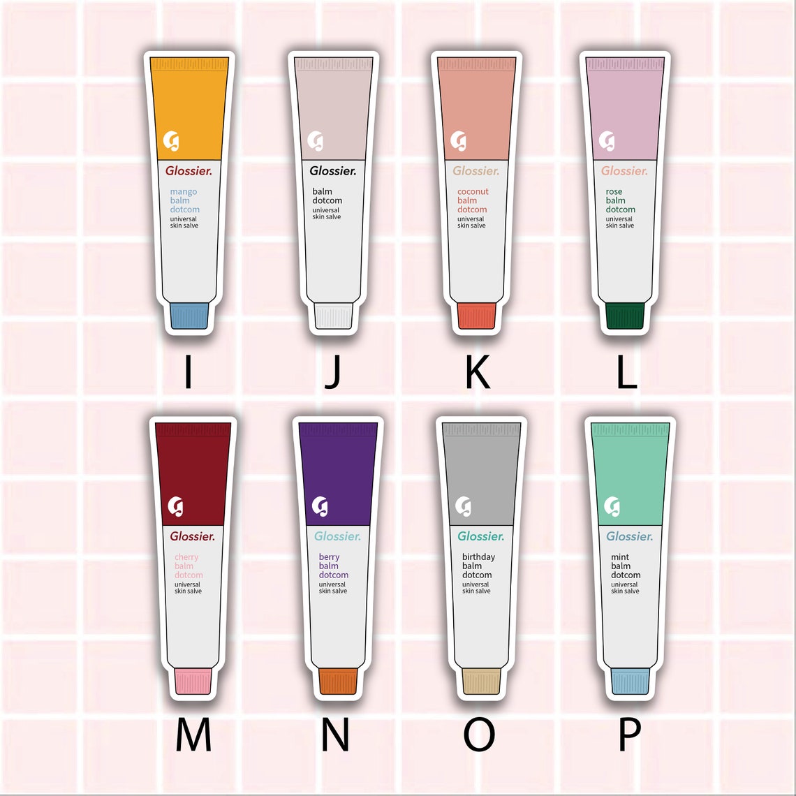Glossier Stickers Cute Aesthetic Waterproof Skincare Makeup - Etsy Israel