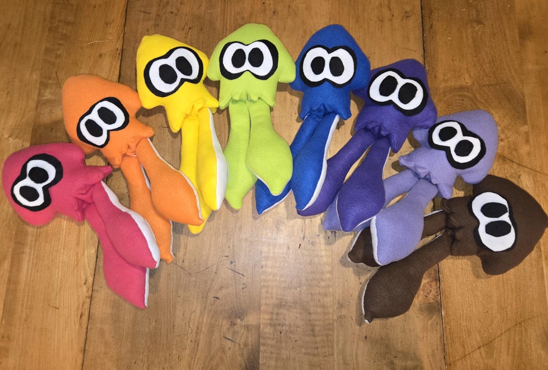 Splatoon Squid Plushie 13.5 Inch Handmade Stuffed Toy - Etsy