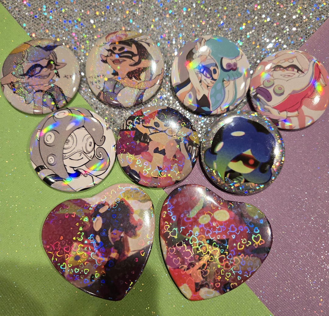 Splatoon Buttons SMALL-MEDIUM - Etsy