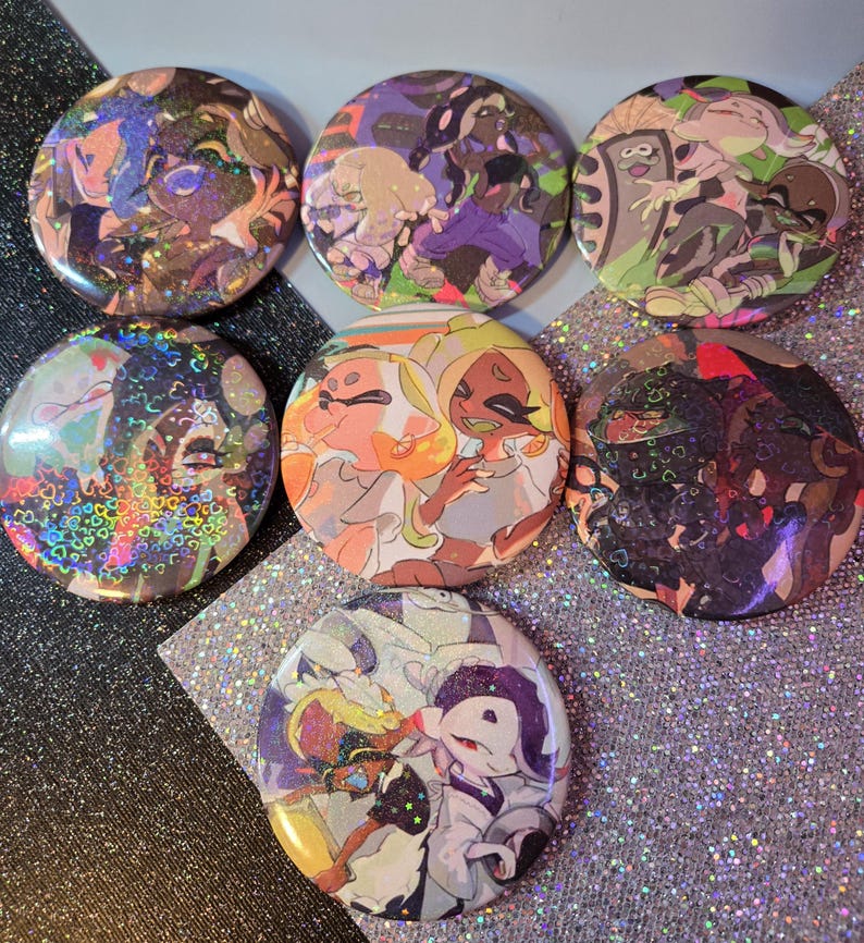 Splatoon Buttons LARGE - Etsy