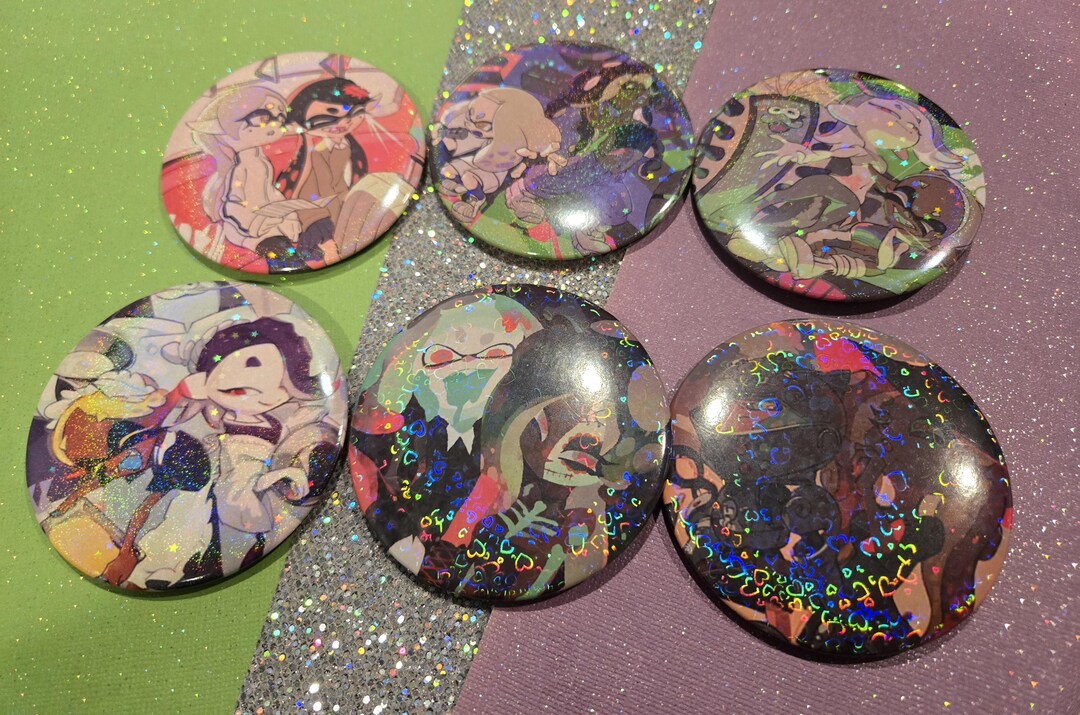 Splatoon Buttons LARGE - Etsy