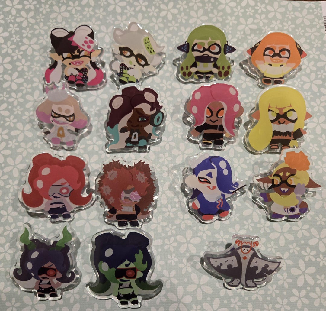 Splatoon Mem Cake Acrylic Pins (2 Inch Acrylic Pins) - Etsy