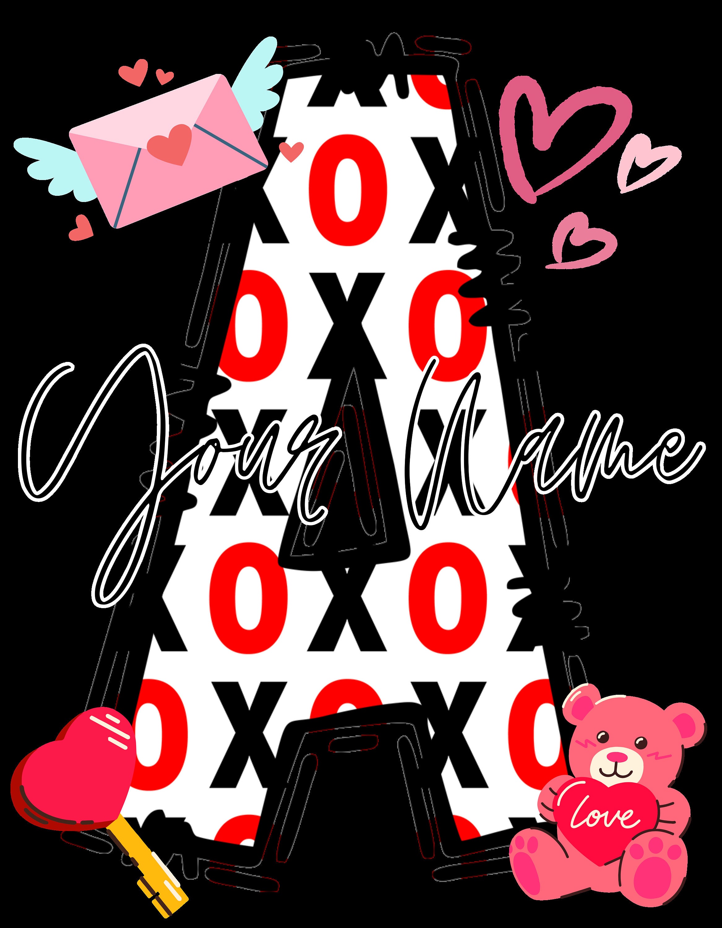 Editable Love Letter Monogram Digital Download, Valentine's Day ...