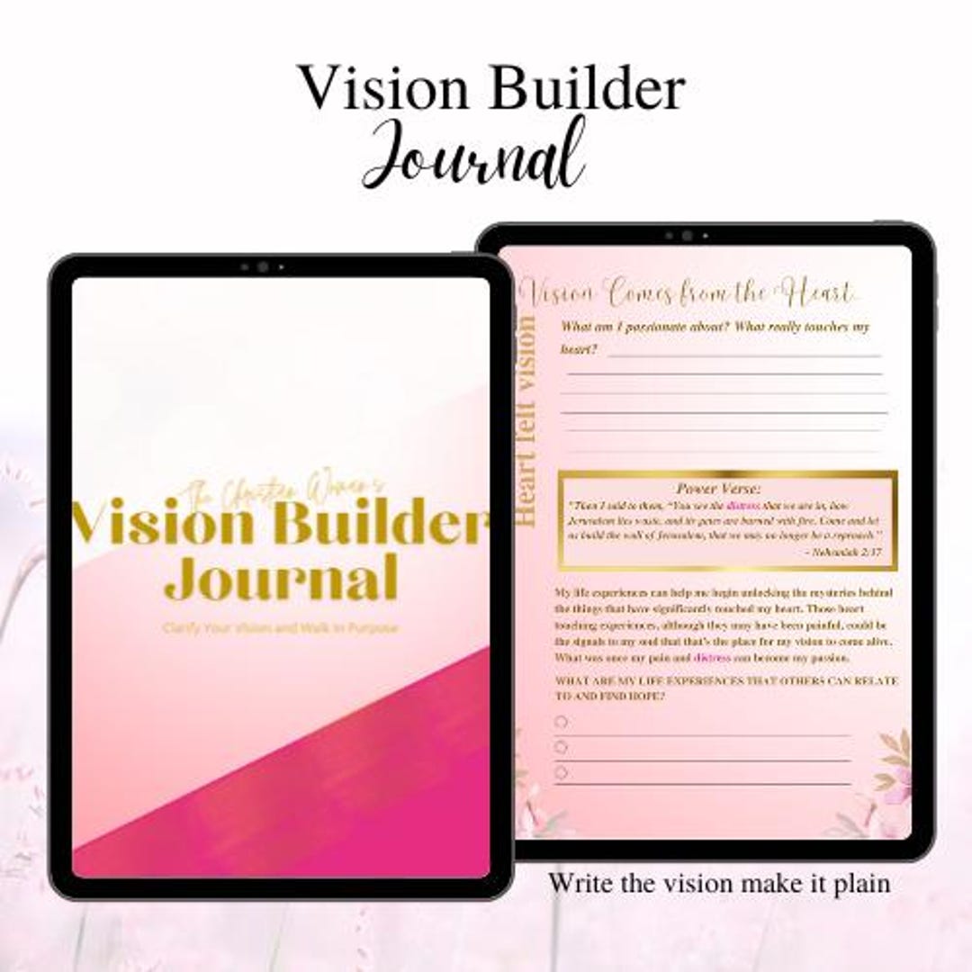 Vision Building Journal | Digital Journal | Vision and Purpose| Faith ...