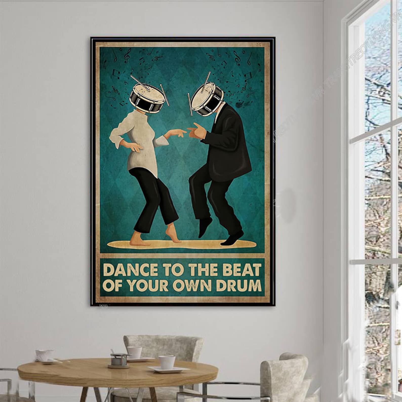 Drummer Dance To The Beat Of Your Own Drum Poster Etsy