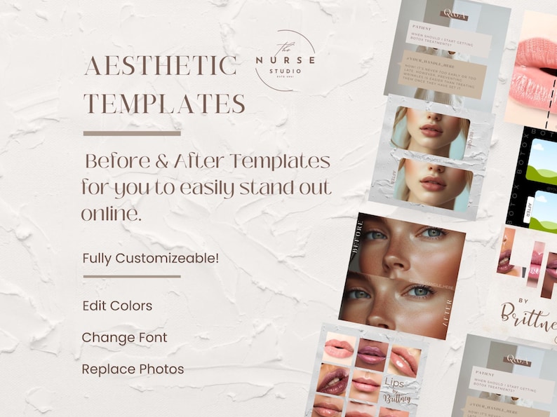 Before & After Instagram Templates Nurse Injector, Beauty, Cosmetic ...
