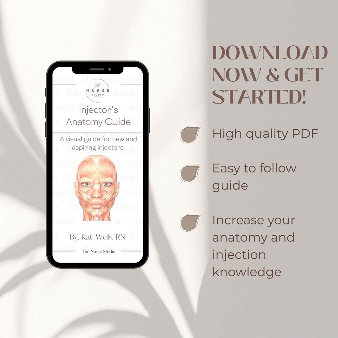 Aesthetic Nurse Injector Anatomy Guide PDF, Botox & Filler Tips, Facial ...