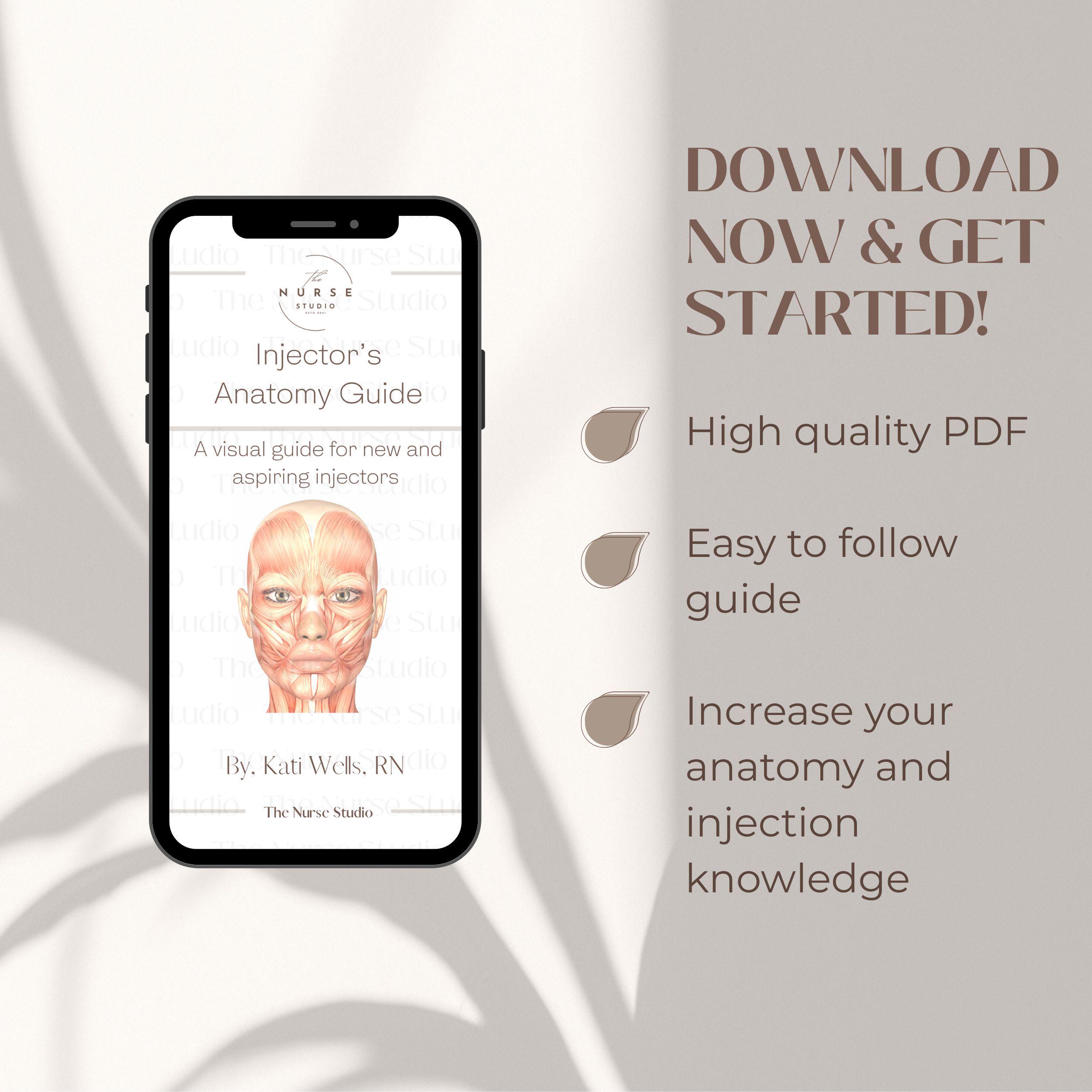 Aesthetic Nurse Injector Anatomy Guide PDF, Botox & Filler Tips, Facial ...