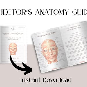 Aesthetic Nurse Injector Anatomy Guide PDF, Botox & Filler Tips, Facial ...