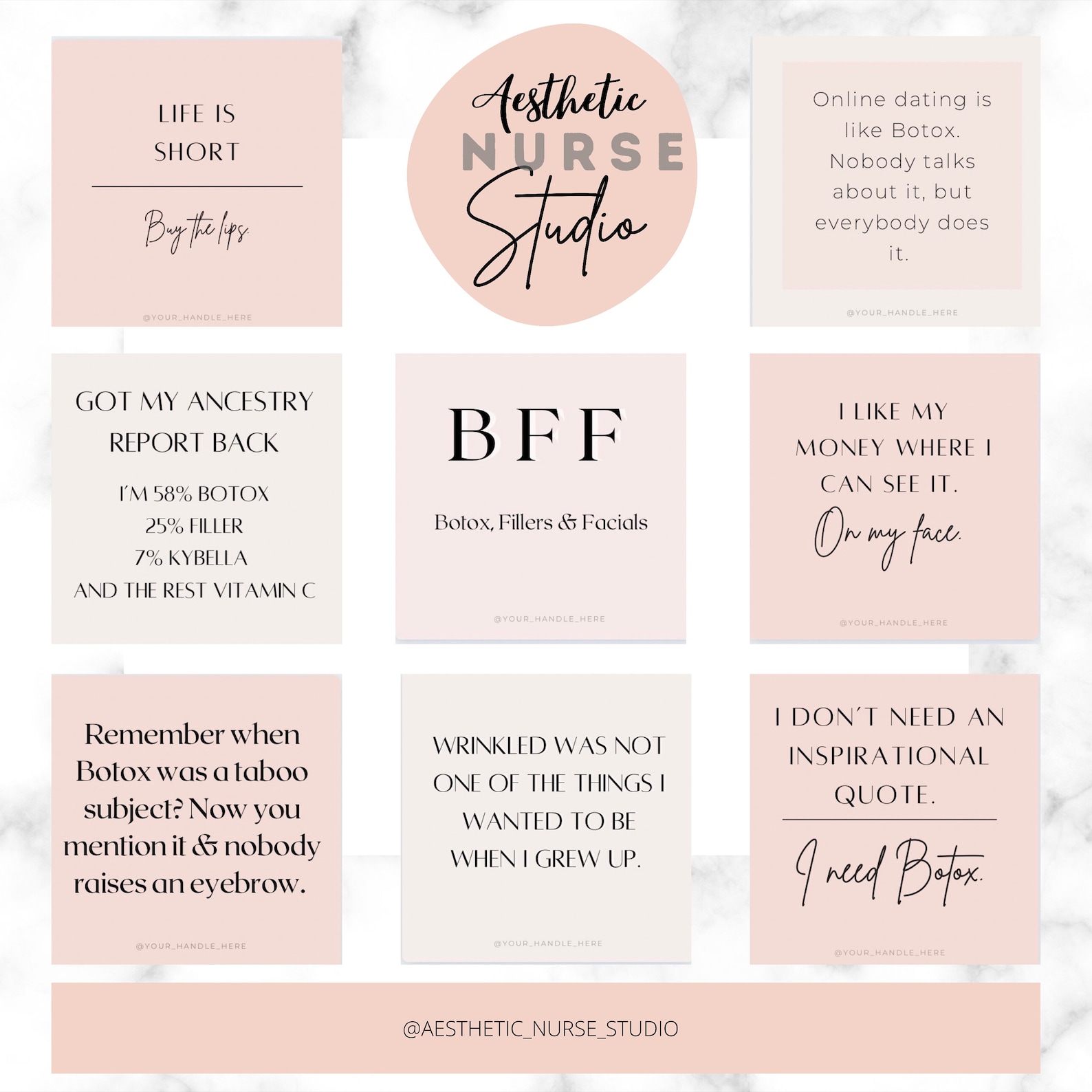 Aesthetic Nurse Full Instagram Bundle Cosmetic RN Injector Beauty New ...