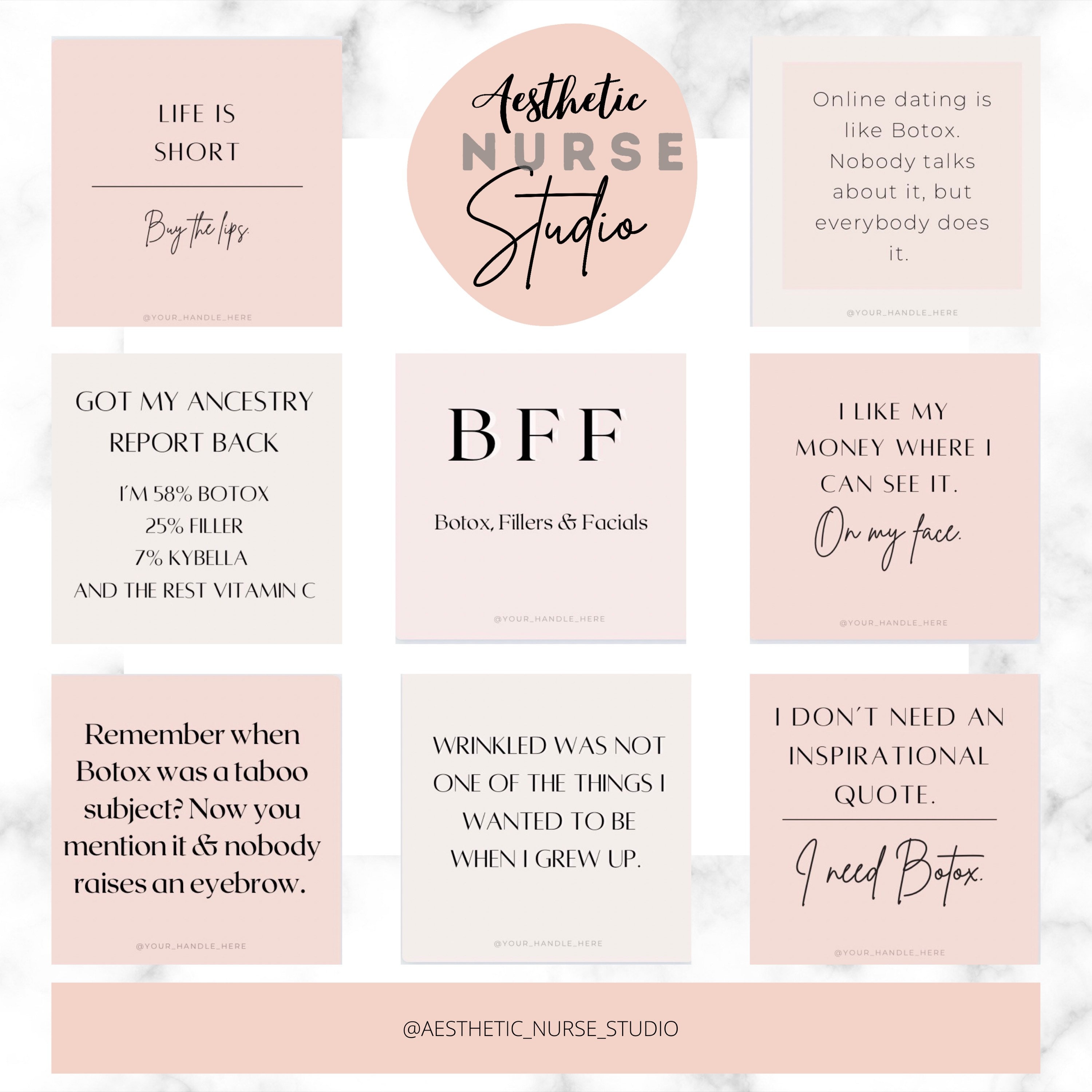 Over 40 Botox & Filler Quotes, Reminders and More. Aesthetic Cosmetic ...