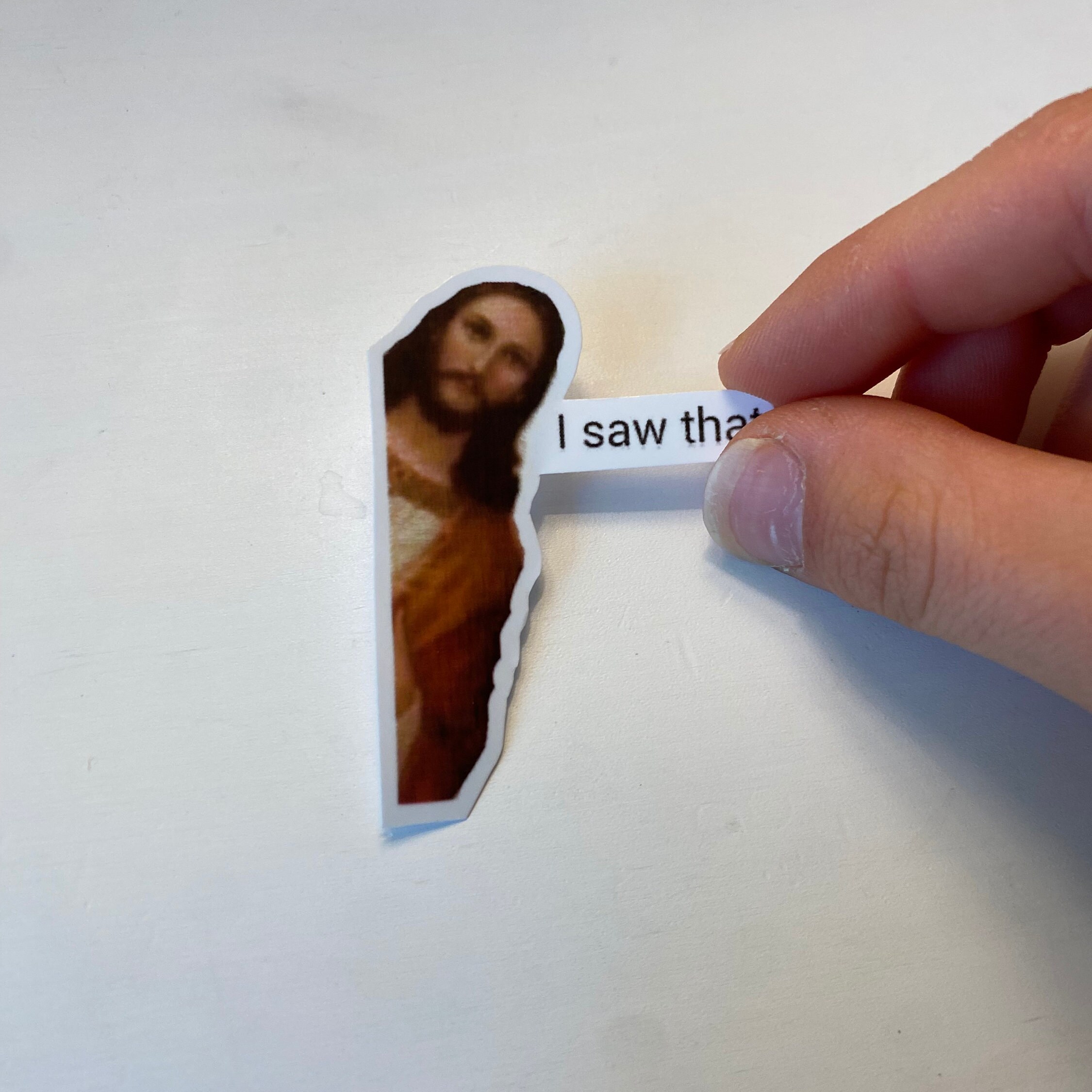 Jesus "i Saw That" Sticker - Etsy