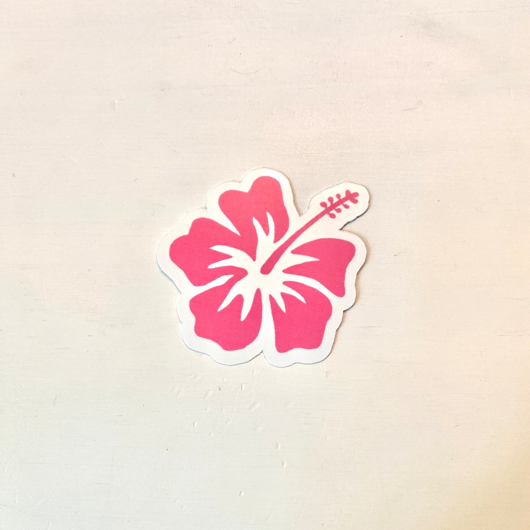 Hibiscus Flower Sticker - Etsy
