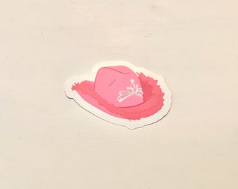 Pink Cowboy Hat Sticker - Etsy
