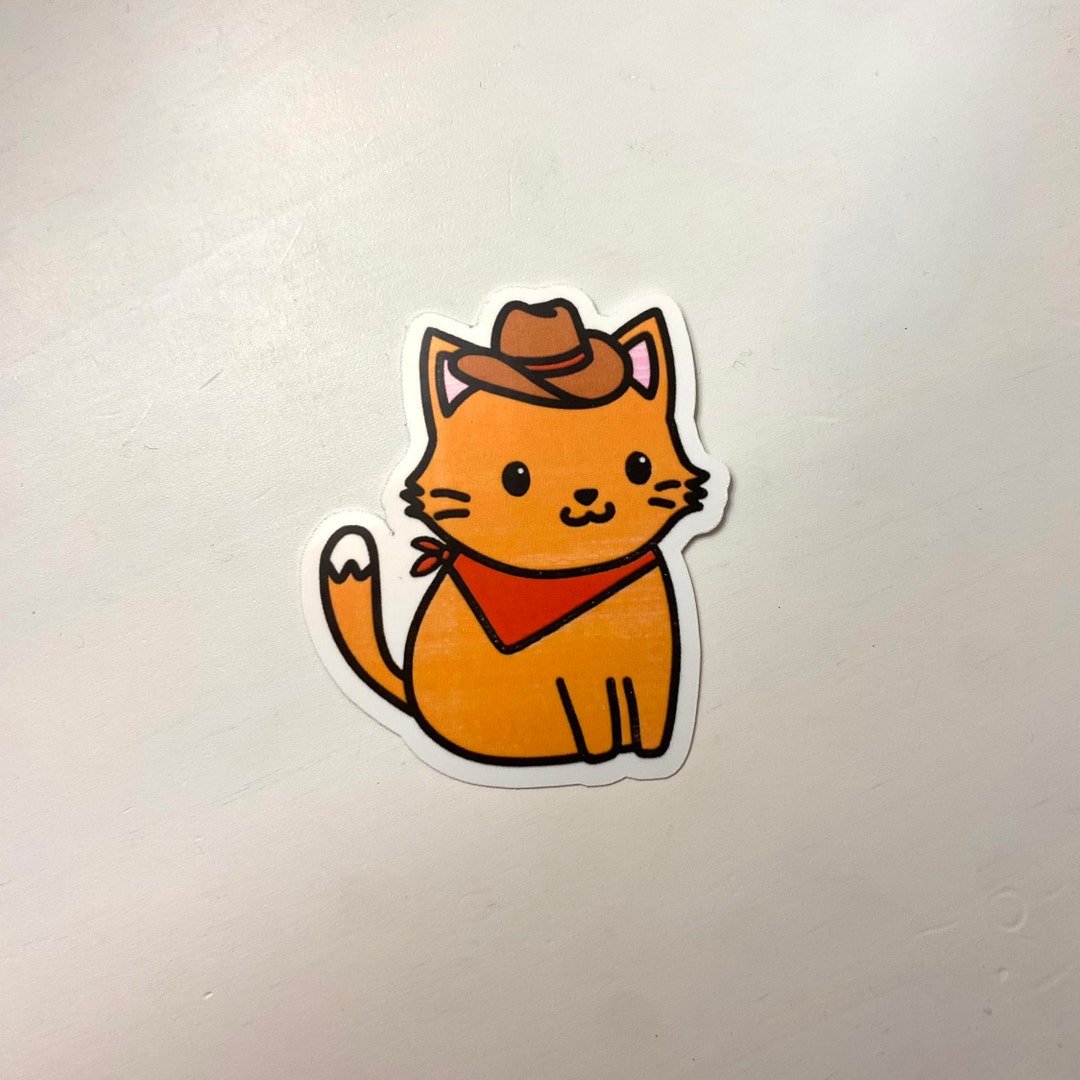 Cowboy Cat Sticker - Etsy