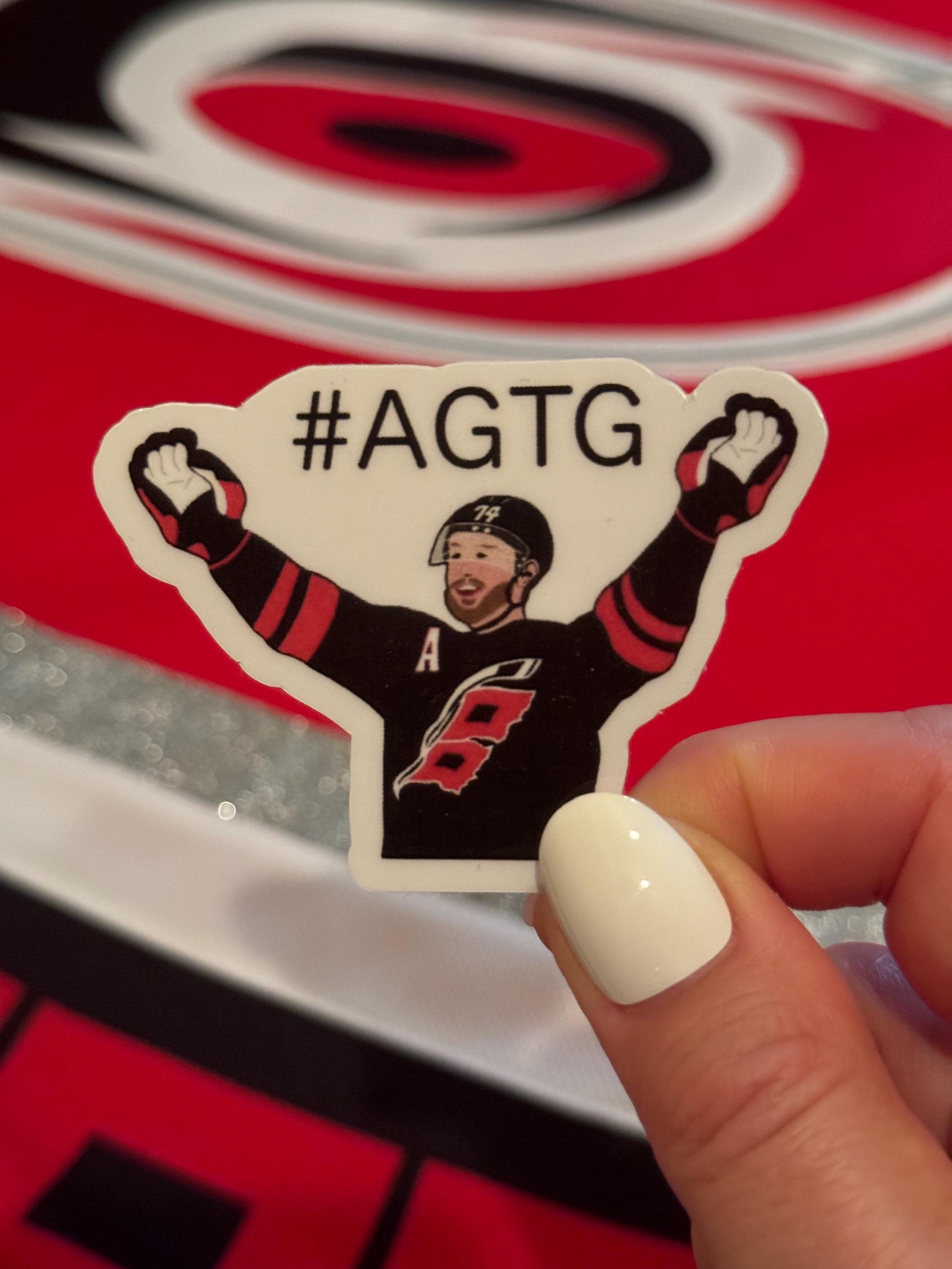 Jaccob Slavin "#agtg" Carolina Hurricanes Sticker - Etsy