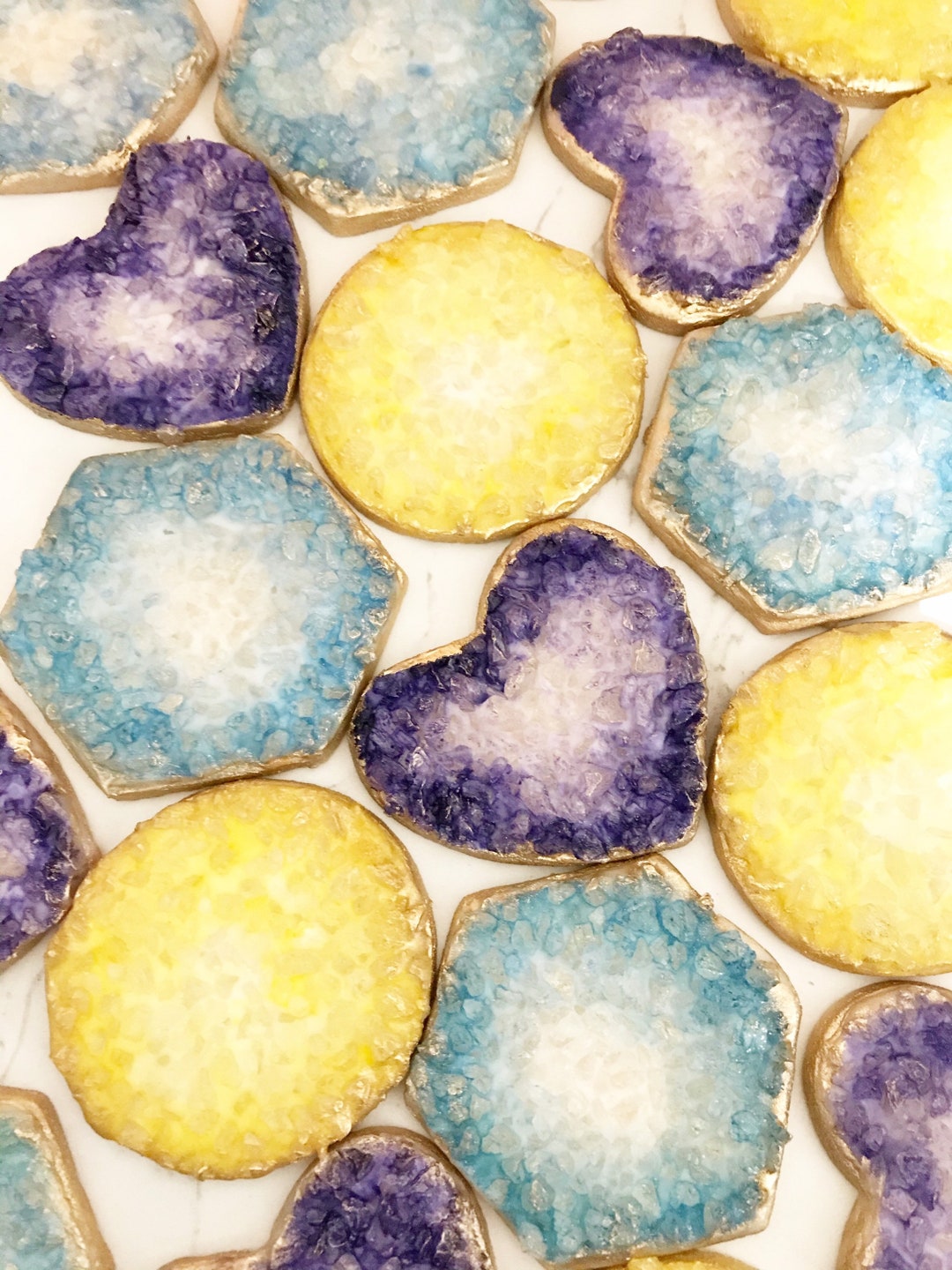 Crystal Sugar Cookies Gemstones Druzy Quartz Dessert Bridal Wedding ...