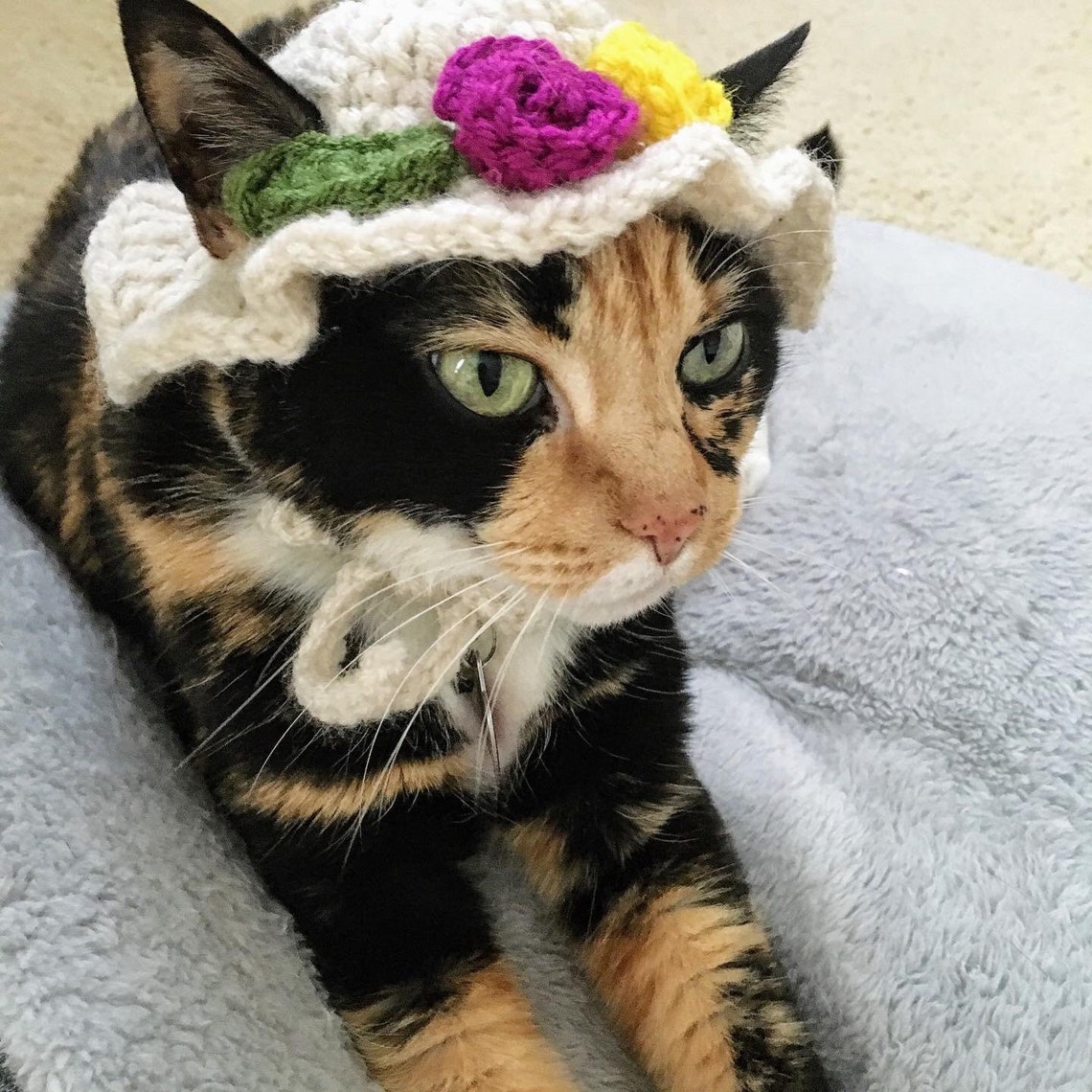 Mini Roses Cat Hat Cat Accessories Cat Clothing Cat Costume - Etsy