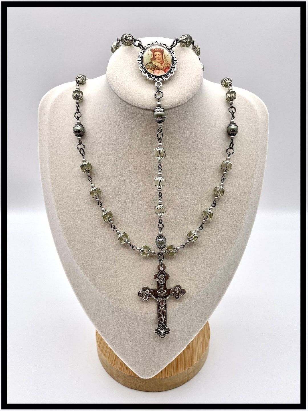 Metallic Mint-green W/ Swarovski Crystal Powder Green Pearl - Etsy