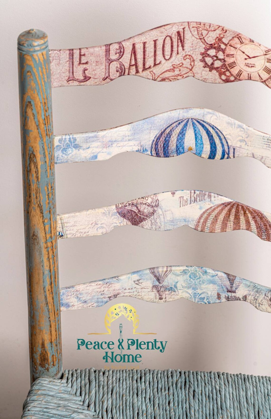 Vintage Child's Ladder Back Rocking Chair With Rush Seat - Etsy