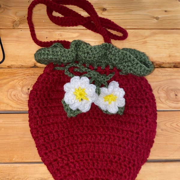 Crochet Strawberry Bag - Etsy