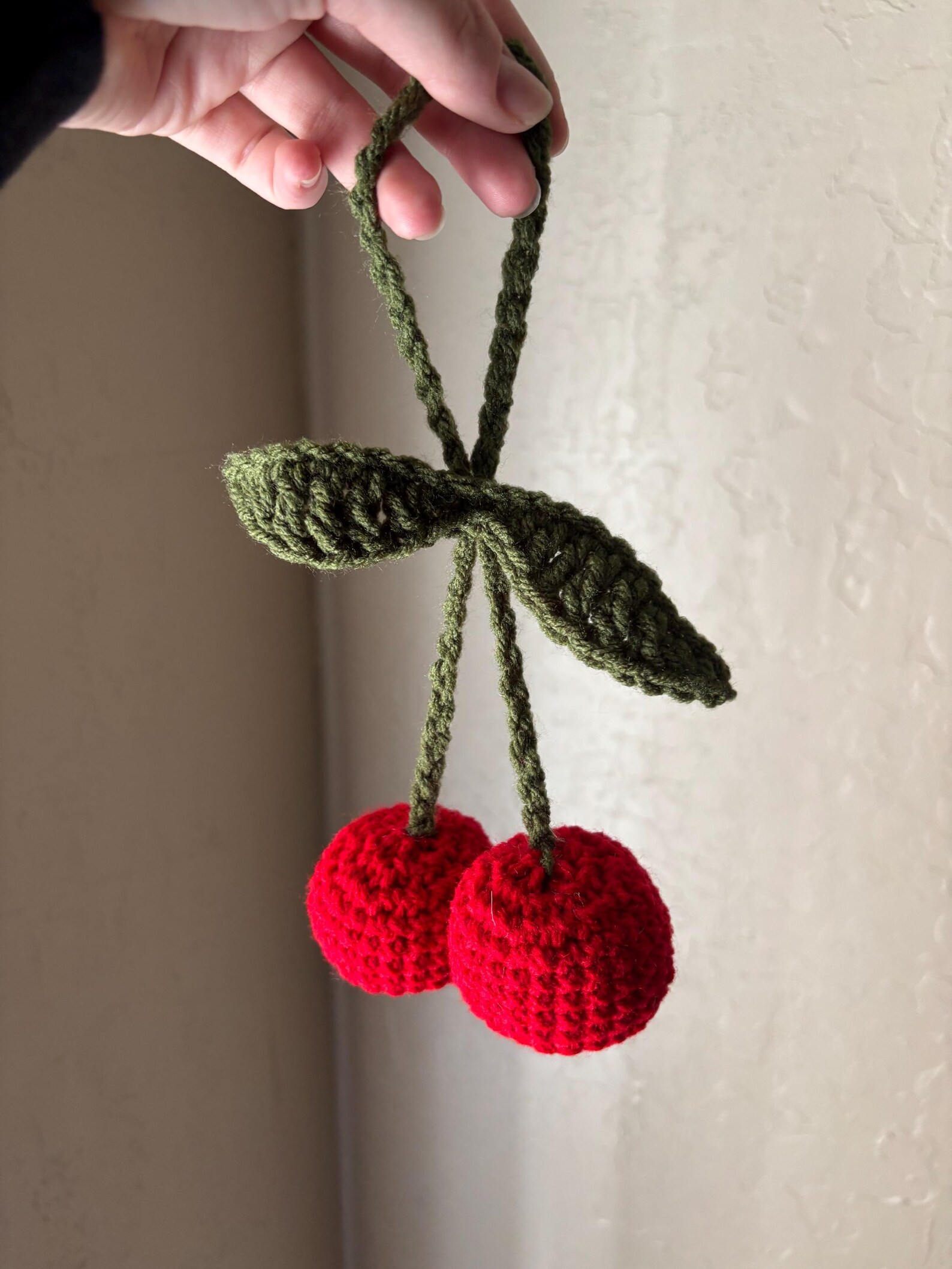 Cherry Car Hanger | Crochet Car Accessory - Etsy