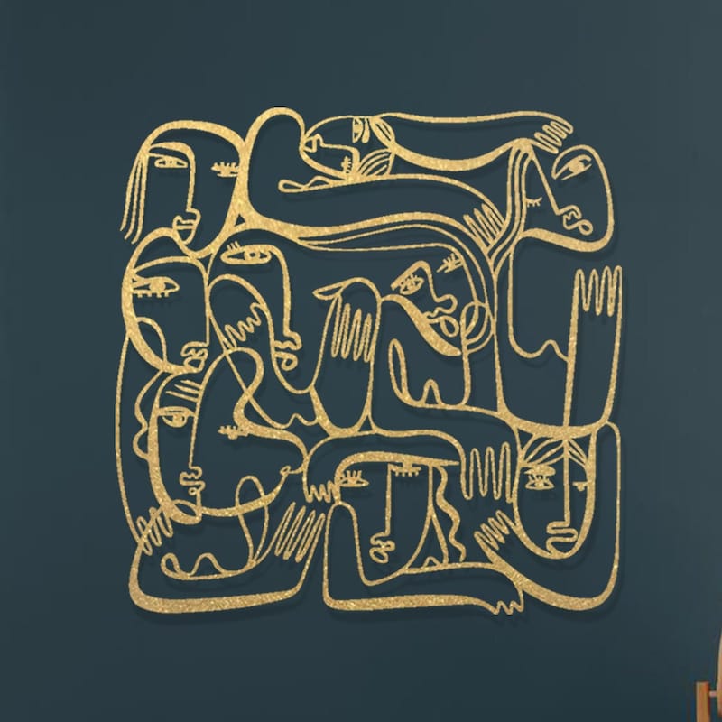 Gold Abstract - Etsy