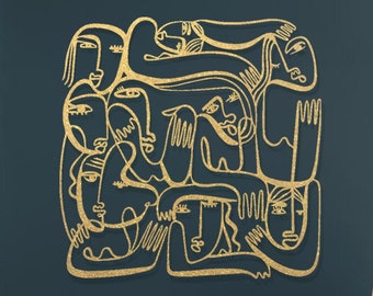 Gold Metal Wall Art - Etsy