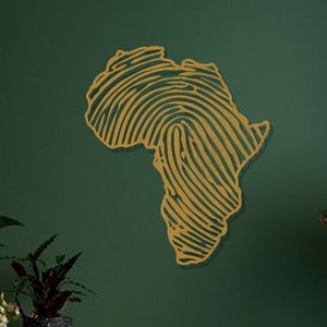 Gold Africa Wall Decor, Map of Africa Gold Wall Art - Etsy