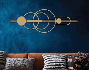 Modern Abstract Metal Wall Art, Contemporary Line Art Decor for Home - Etsy