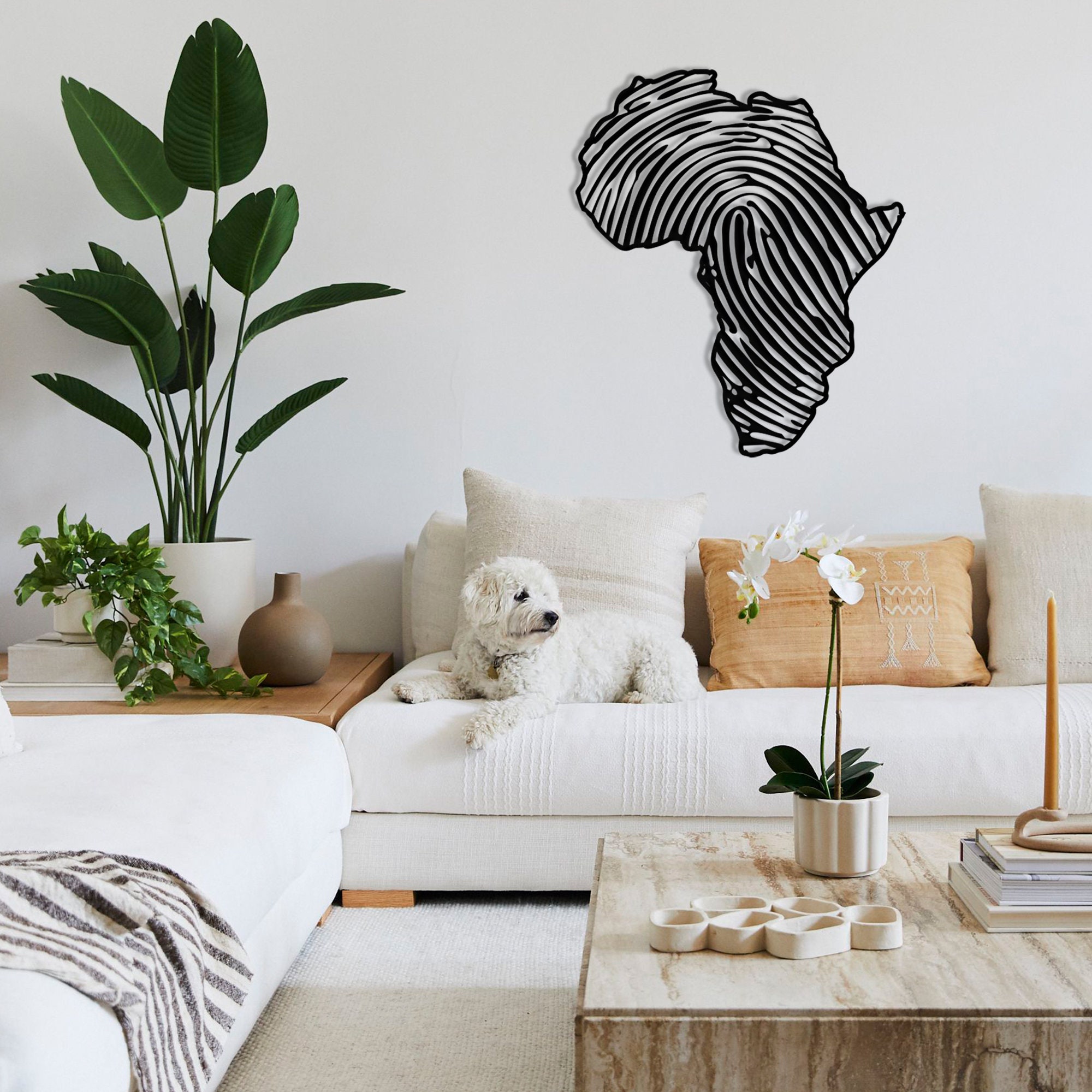 Africa Master Bedroom Decor Africa Map Fingerprint Metal Wall - Etsy