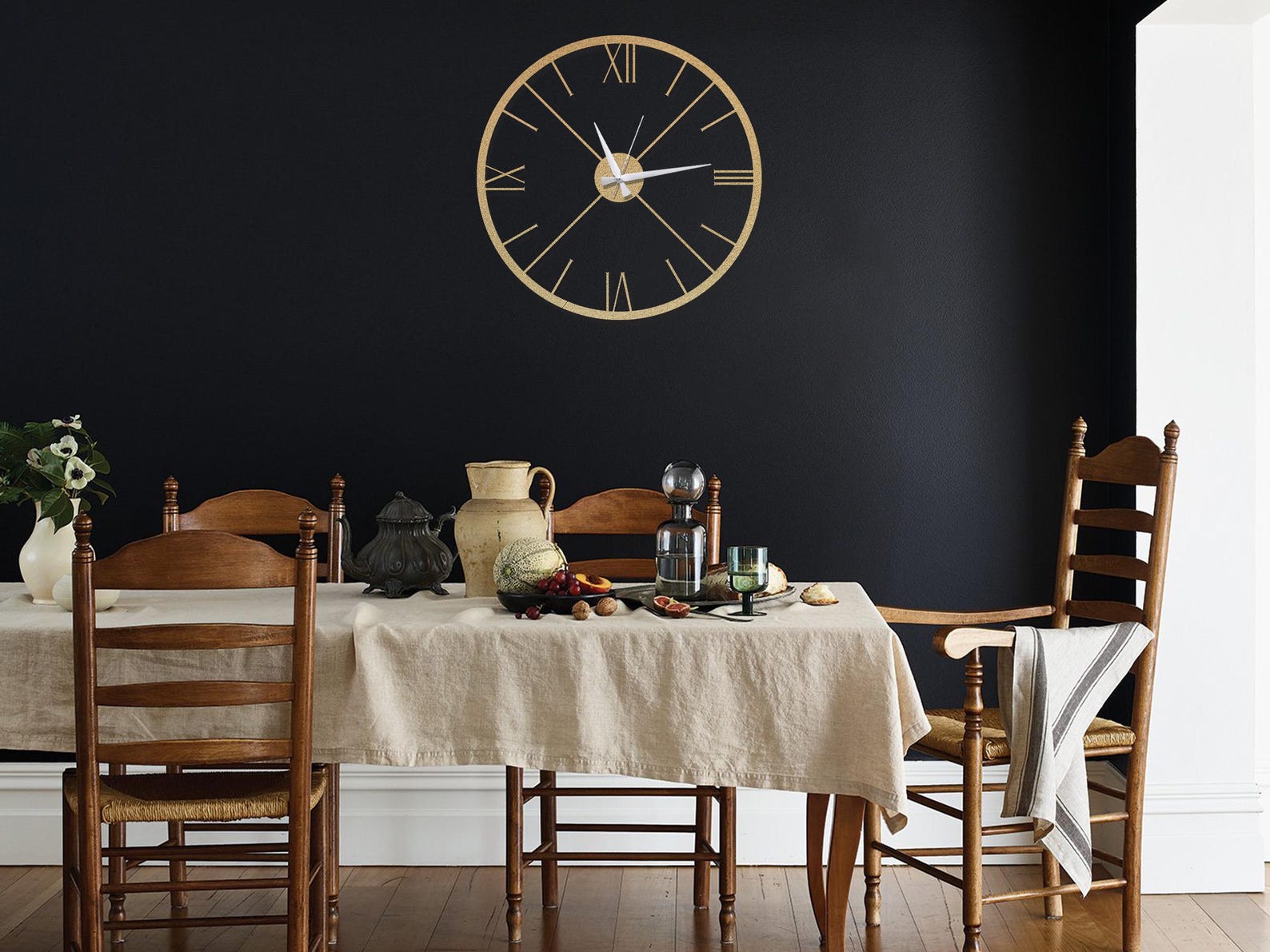 Modern Metal Gold Wall Clock, Gold Unique Wall Clock, Large Wall Clock ...