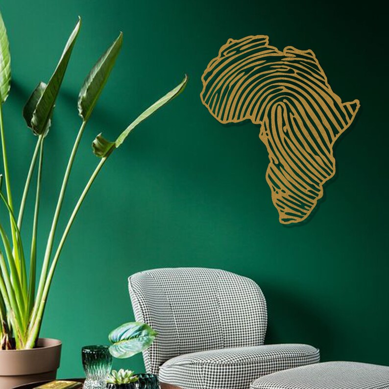 Gold Africa Wall Decor Map of Africa Gold Wall Art | Etsy