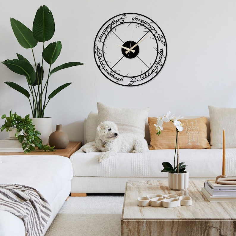 Lord of the Rings Metal Wall Clock, LOTR Decor, Middle Earth Art - Etsy