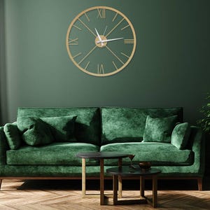 Modern Metal Gold Wall Clock, Gold Unique Wall Clock, Large Wall Clock ...