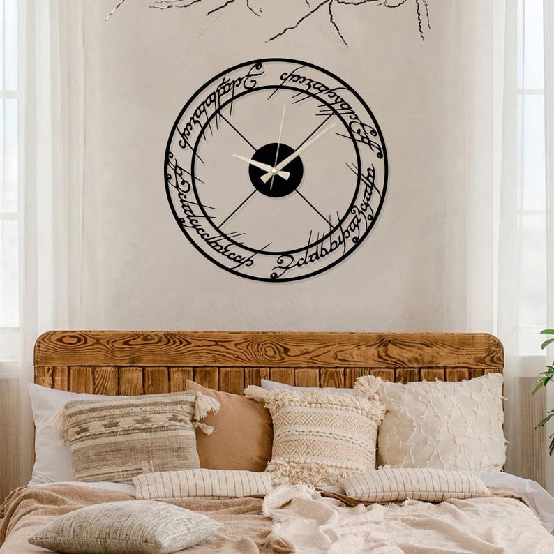 Lord of the Rings Metal Wall Clock, LOTR Decor, Middle Earth Art - Etsy
