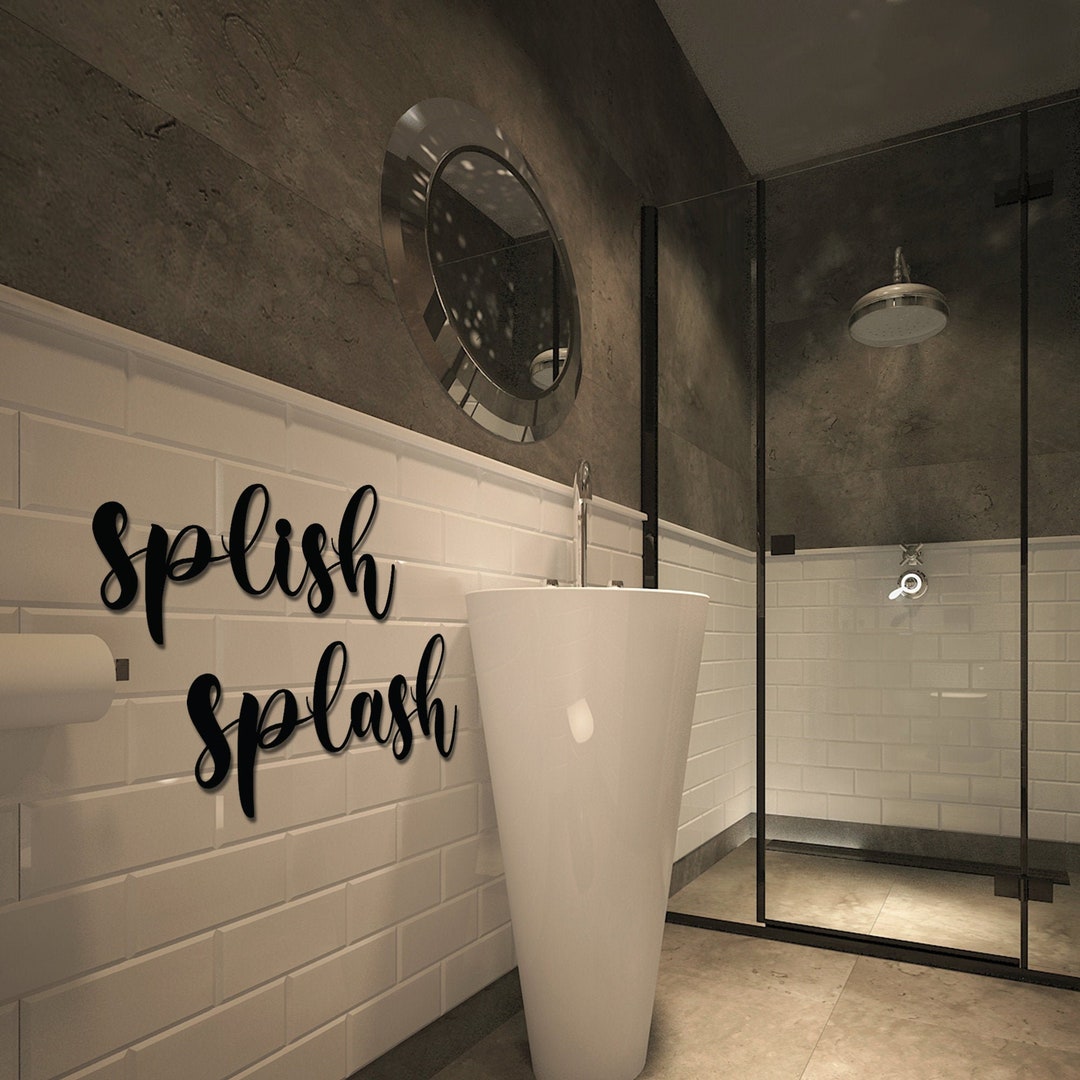 Splish Splash Metal Wall Sign for Bathrooms, Laundry Room Sign - Etsy