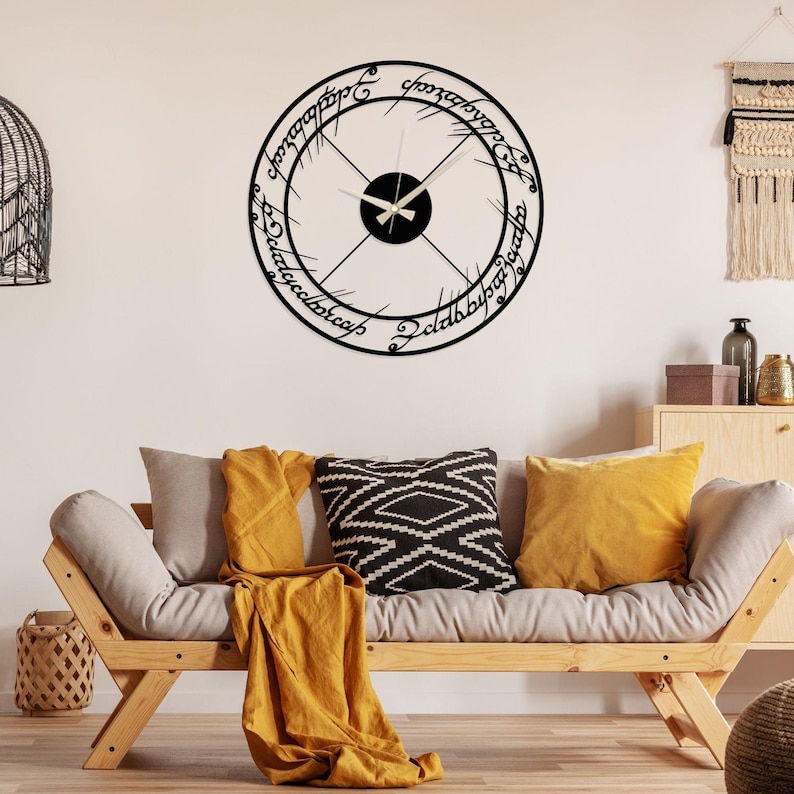 Lord of the Rings Metal Wall Clock, LOTR Decor, Middle Earth Art - Etsy