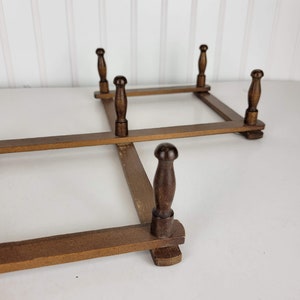 Vintage Accordion Rack, Dark Wood Large Folding Accordion Rack - Etsy