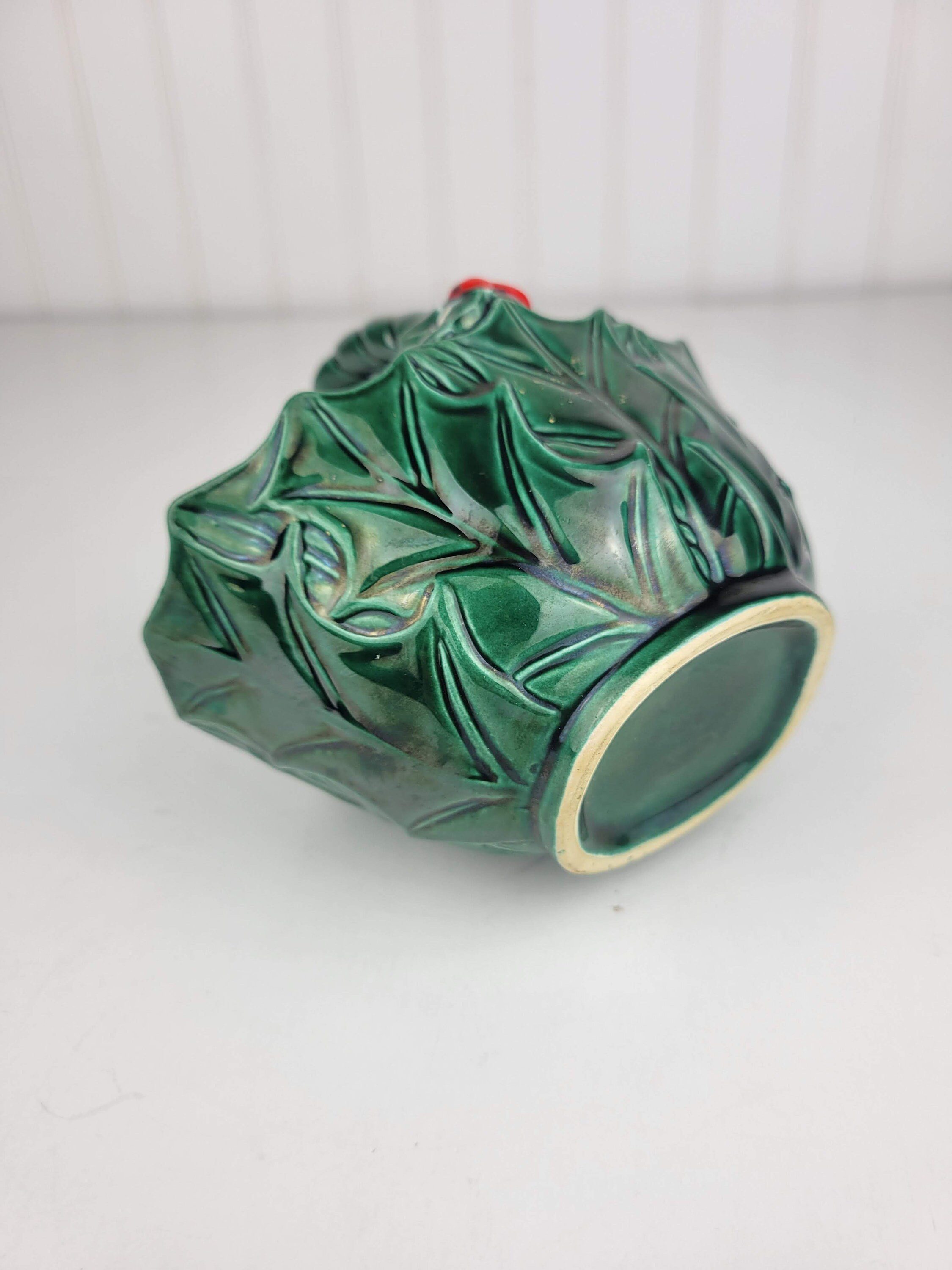 Vintage Lefton Ceramic Holly and Berries Basket With Handle - Etsy