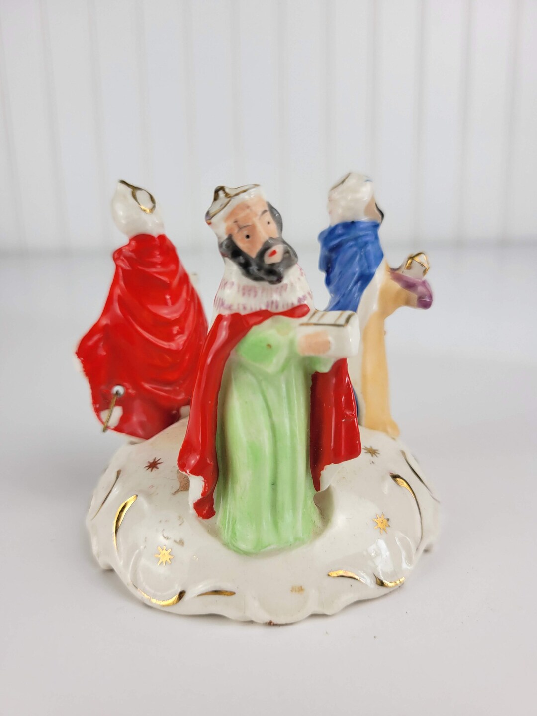 Vintage Commodore 3 Wise Men Candlestick Holder, Ceramic Christmas ...